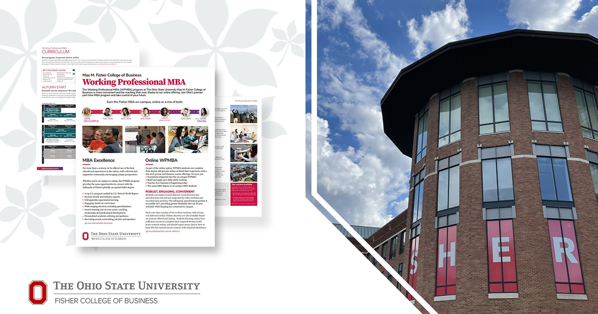 WPMBA Curriculum | On-Campus & Online | Ohio State's Fisher College of ...